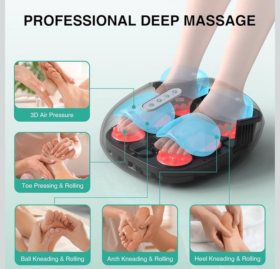 Medcursor Foot Massager Machine with Heat, Deep Kneading Massager ...