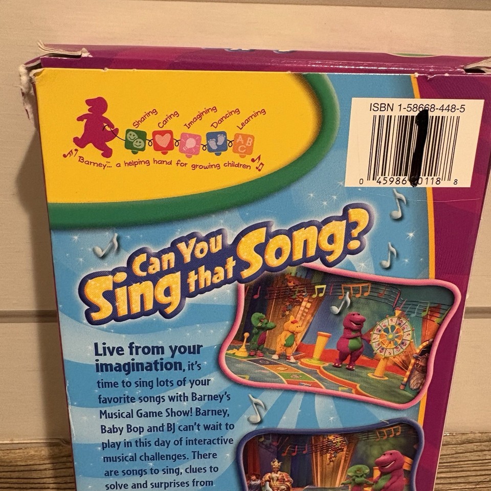 Barney VHS Can You Sing That Song VHS 2005 An Interactive Sing-along ...