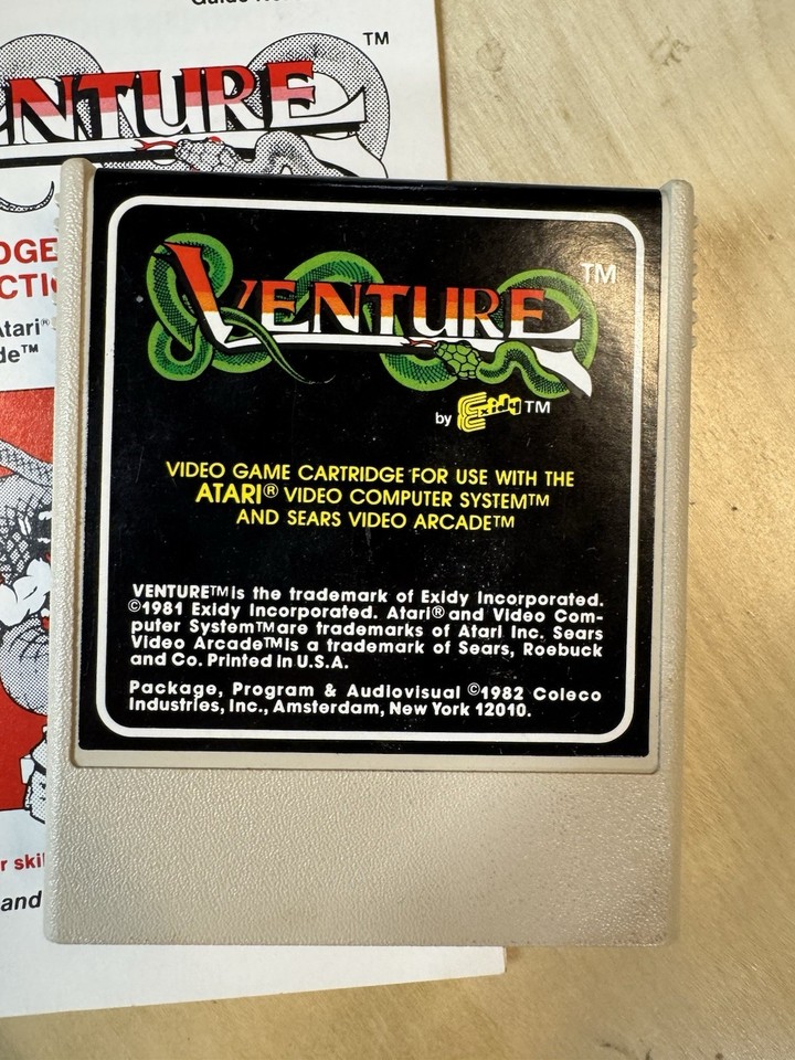 VENTURE Atari 2600 Game Complete in Box CIB - Nice Label! | eBay