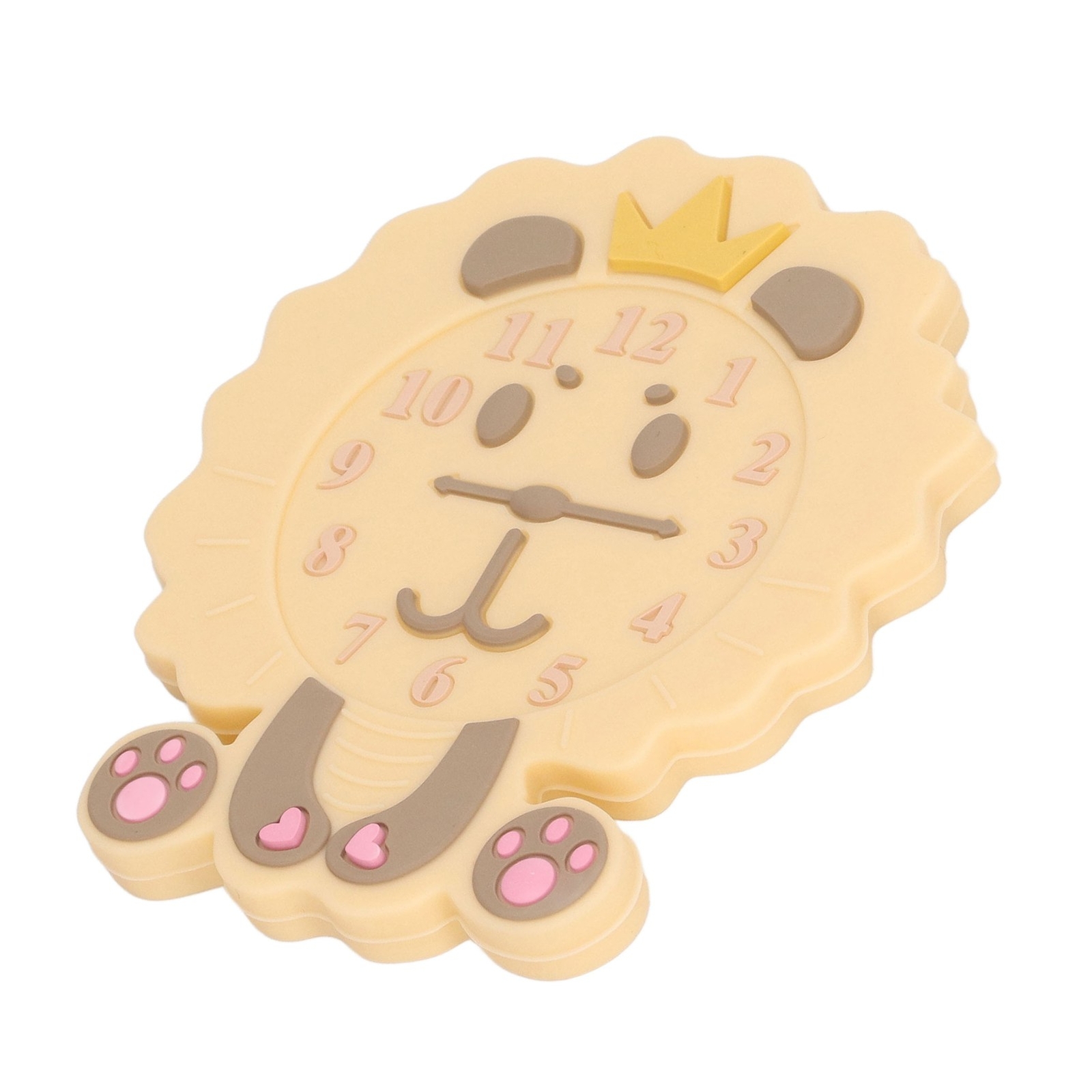 Cartoon Animal Alarm Clock Shaped Teething Toy Gum Relief Infant Soft ...