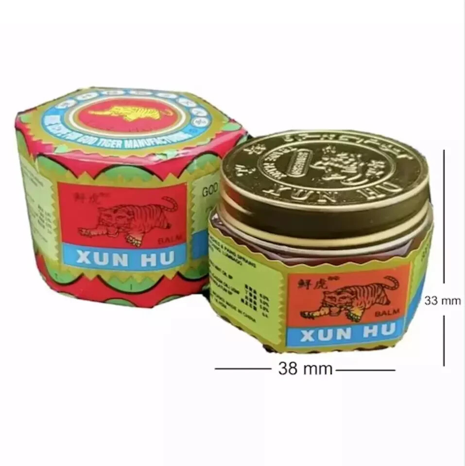 12 x 18g Xun Hu Red Tiger Balm Ointment Relief For Ache & Pains Dragon ...