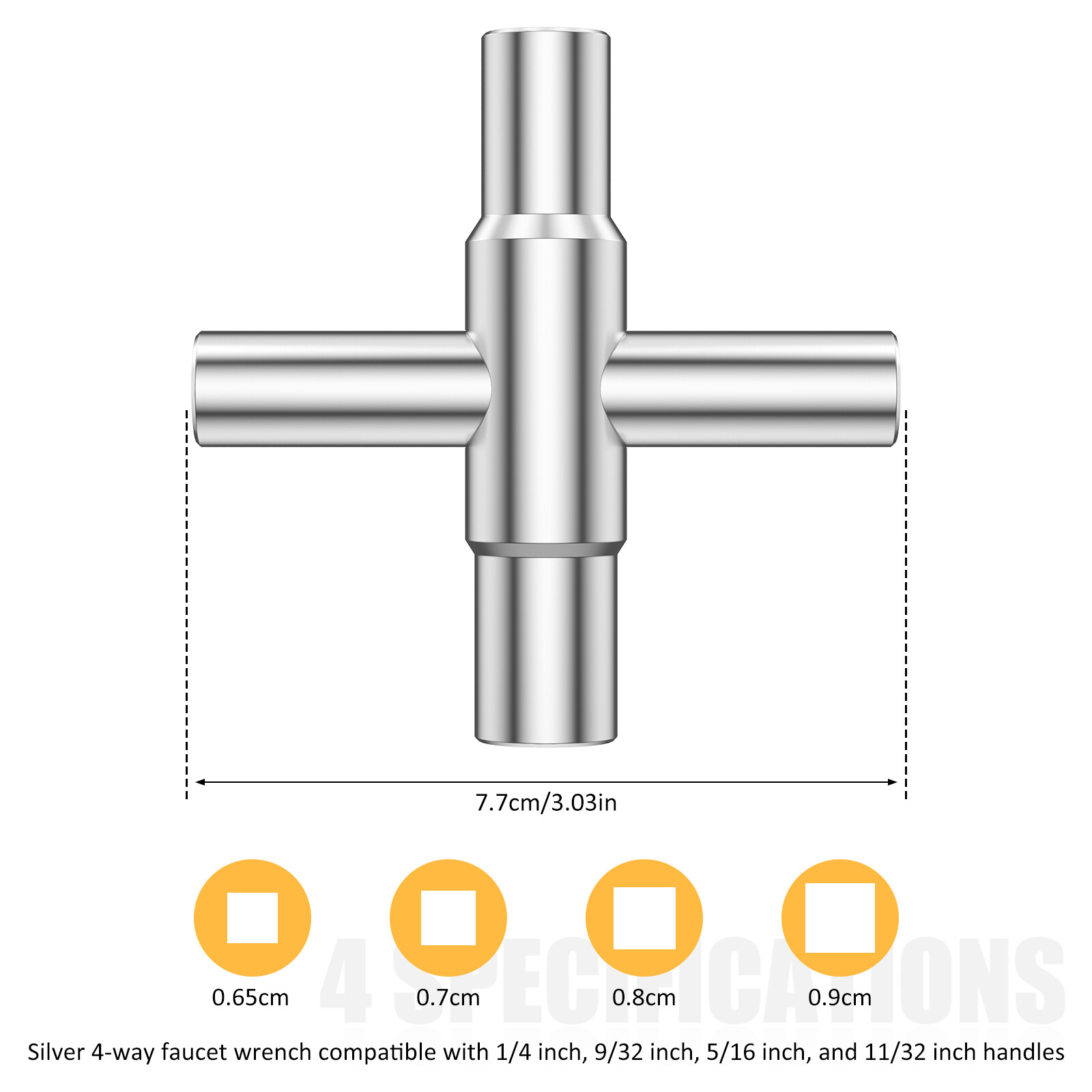 2/3Pcs 4 Way Sillcock Key Water Utility Key Compatible with 1/4inch qiLaB | eBay