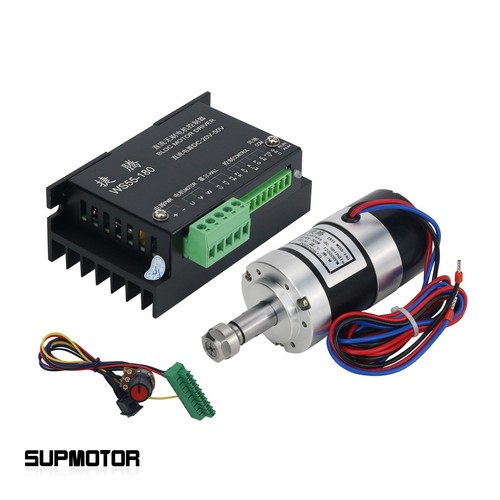 WS55-140 300W Brushless DC Spindle Motor ER11 + WS55-180 BLDC Motor ...