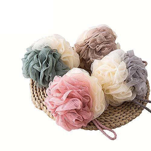 4 Pack Loofah Bath Sponge Lace Meshsponge Loofahs Multi Color Bath ...