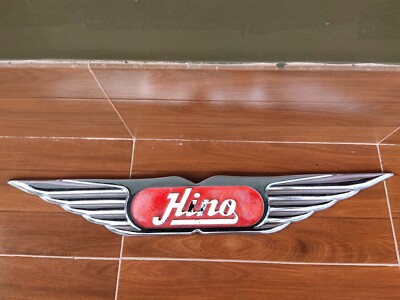 Hino Metal Front Wing emblem badge ornament Logo Large Vintage Genuine ...