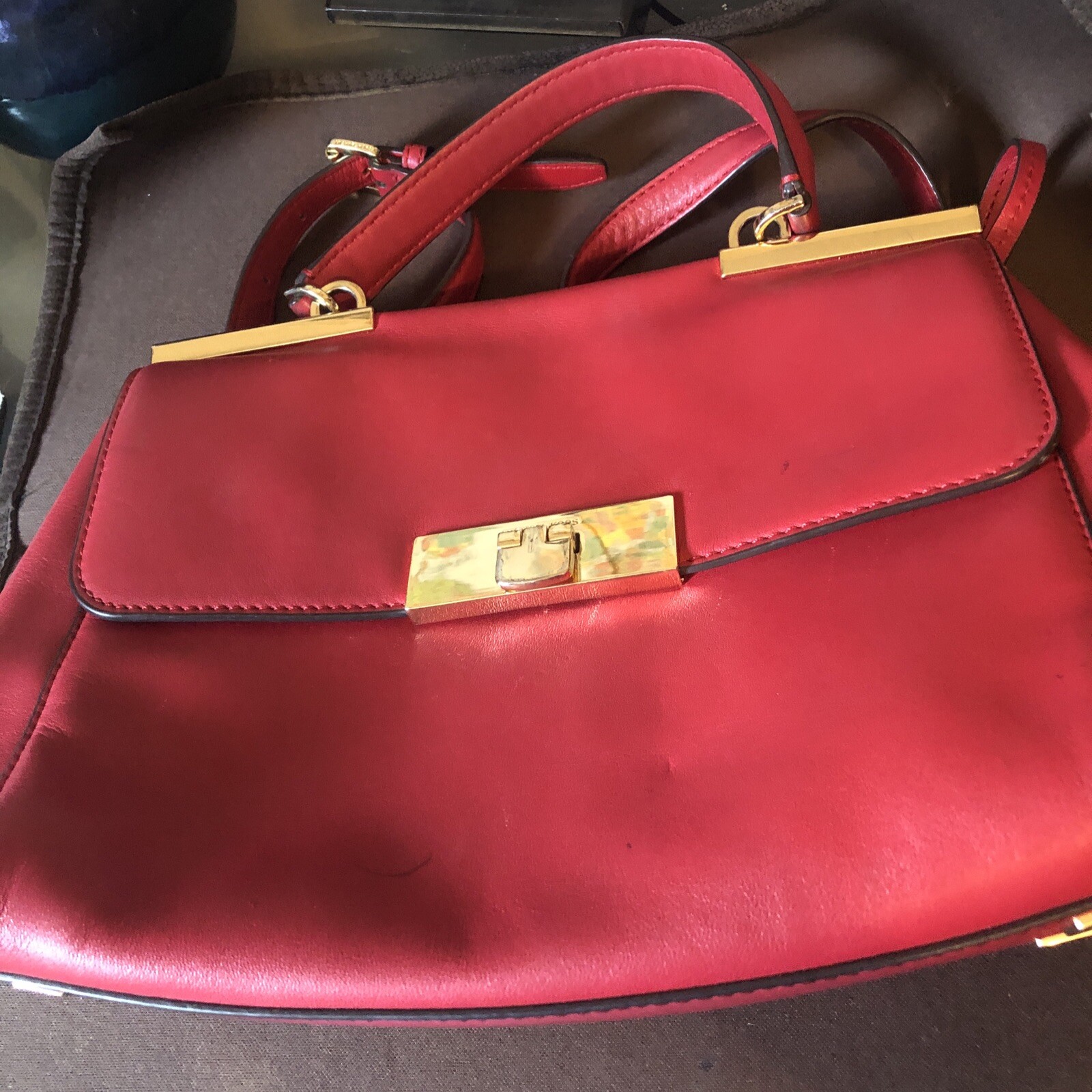 Michael Kors Red Hand Bag with Shoulder Strap | eBay