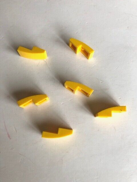 LEGO Parts: X-Small Sloped Curved Top Bow Tile, 1x2, Yellow, #11477 ...