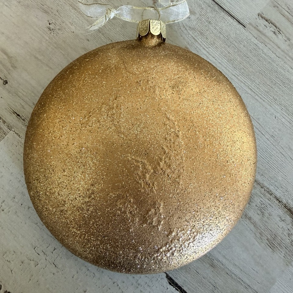 Christmas Ornament Robert Stanley Glass Bubble Disk 4" Nativity Scene ...