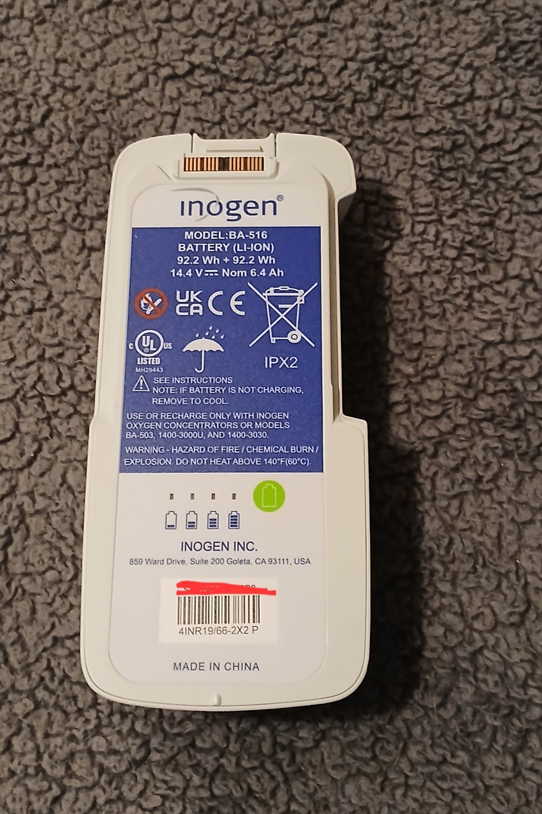 Inogen One G5 , Inogen Rove 6 & OxyGo NEXT 16-Cell Double Battery BA ...