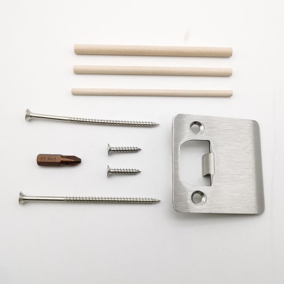 Door Strike Plate Extended Lip Hardened Steel Construction Rounded ...