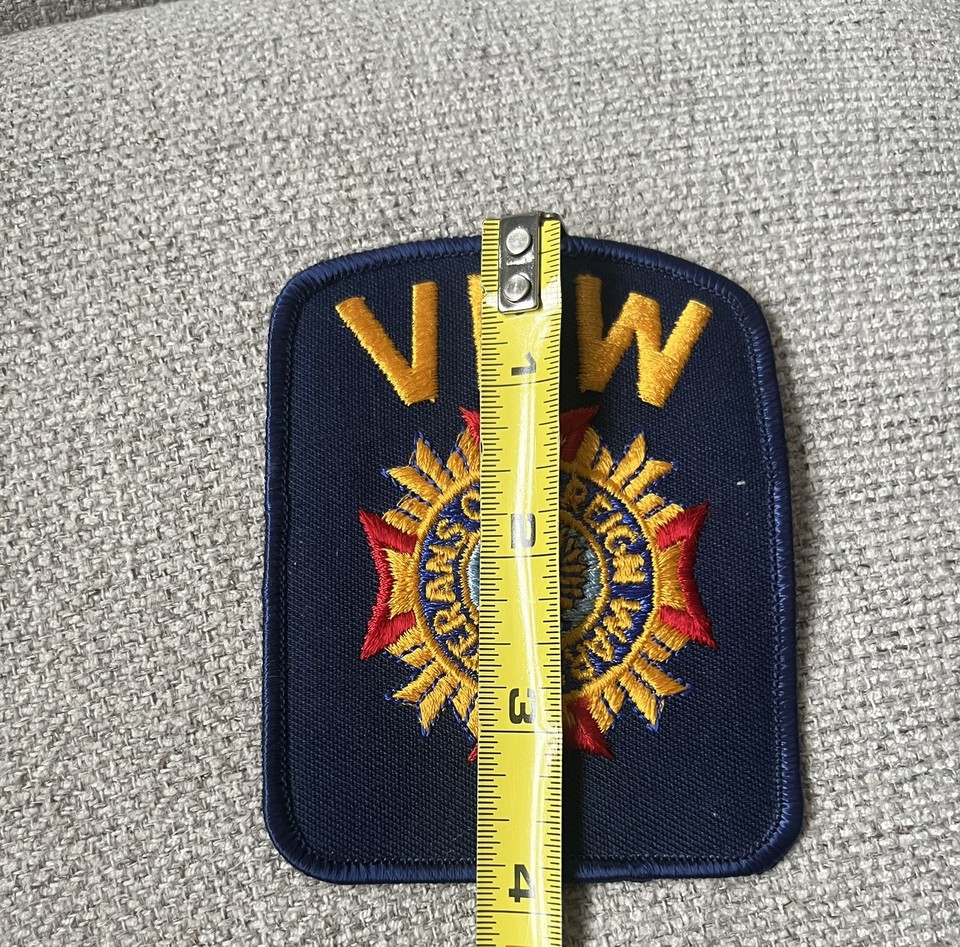 Vintage VFW Blue Embroidered Rectangular Patch | eBay