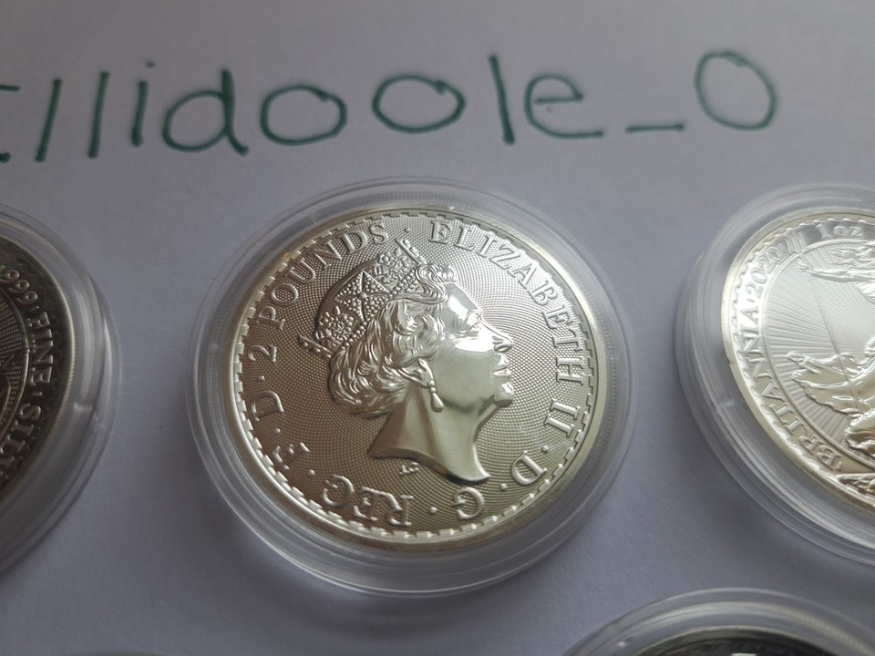 Five, 2020 Britannia 1oz 999 coin Fine Silver CGT free Royal Mint £2 ...