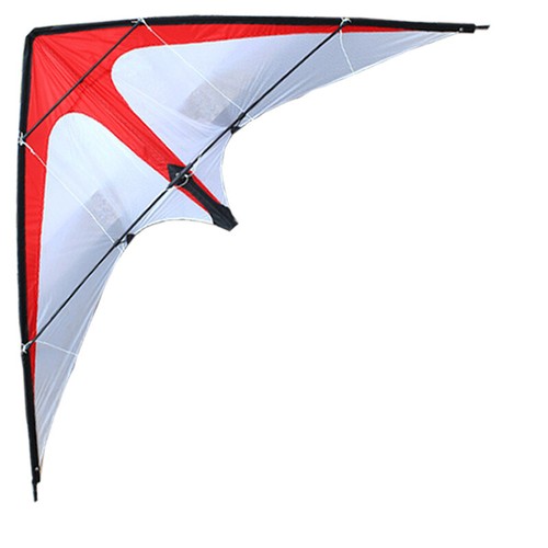 Outdoor Fun Sports NEW 1.2m Dual Line Red /White Stunt Kite With Handle ...
