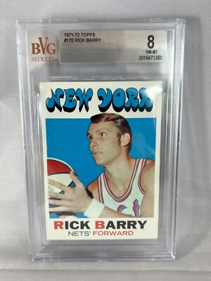 1971 Topps #170 Rick Barry Nets ROOKIE HALL-OF-FAME BVG 8 - NM/MT🏀 | eBay