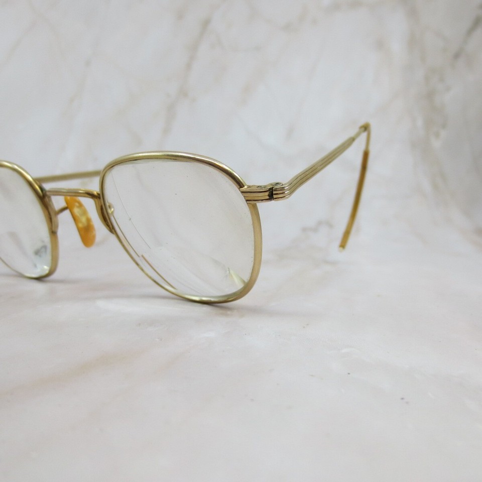Vintage AO American Optical 1/10-12K Eyeglasses Frame Men's Gold Full ...