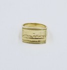 REAL 10k Yellow Gold Last Supper Ring Cross Design Men's Ring, Size 10 ...