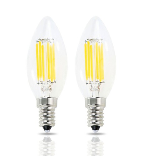 E14 LED Filament Candle Shape Light Bulb,E14 European Base Bulb,Warm ...