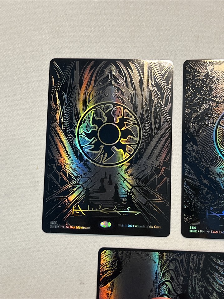 Oil Slick Land Set 5 Phyrexia All Will Be One MTG Lands - textured raised foil | eBay