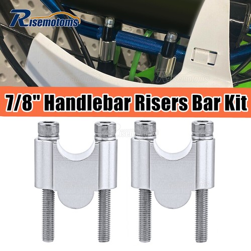 CNC Billet 7/8'' Handlebar Risers Kit 30mm Height For Kawasaki KLR650 ...