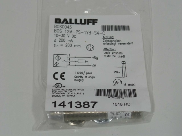 Balluff BOS0043 BOS 12M-PS-1YB-S4-C for sale online | eBay