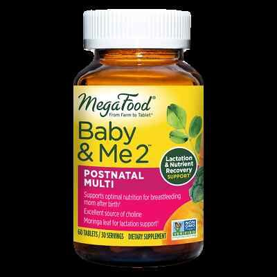MegaFood Baby and Me 2 Postnatal Multi 60 Tabs - Lactation ...