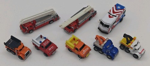 Vintage Galoob Micro Machines Fire Truck & City Service Truck Lot | eBay