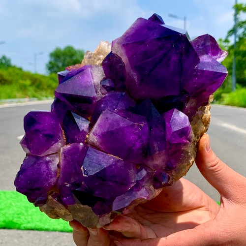 5.74LB Natural Amethyst geode quartz cluster crystal specimen Healing ...