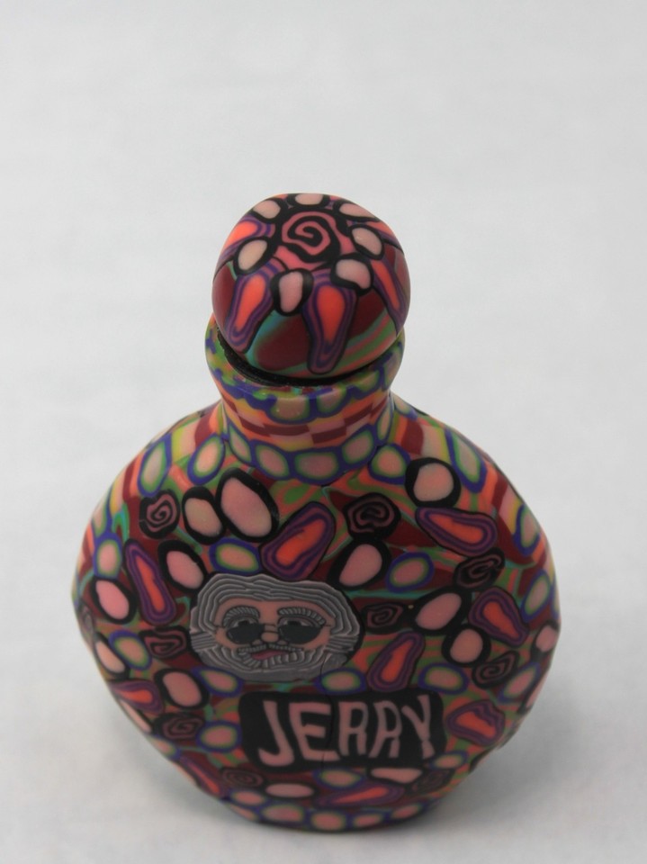 Jerry Garcia and Dr. Seuss Polymer Clay Decanter Container Bottle with ...