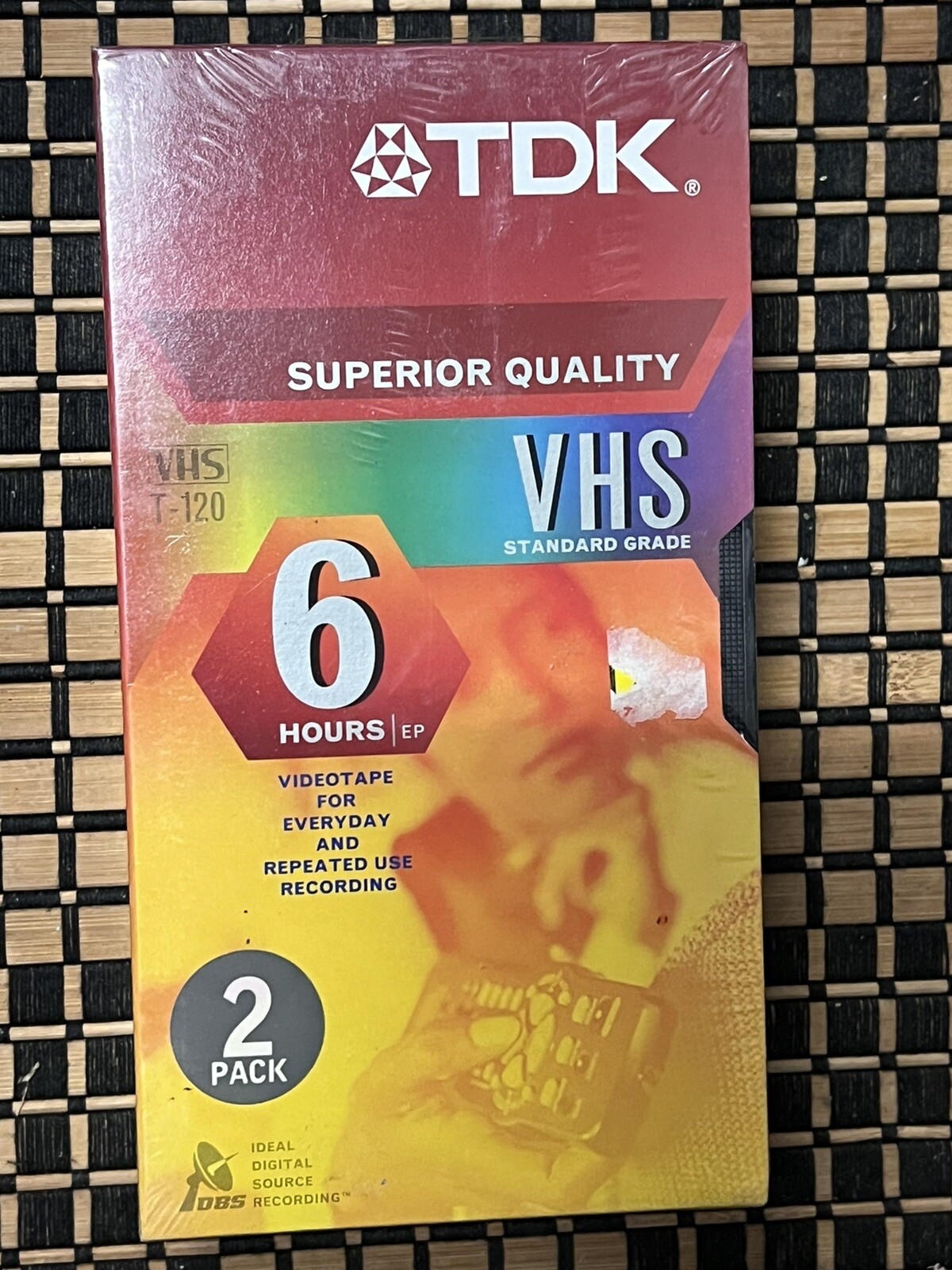 TDK Blank VHS Tapes Superior Quality T-120 6 Hrs EP 2 Pack. Factory ...