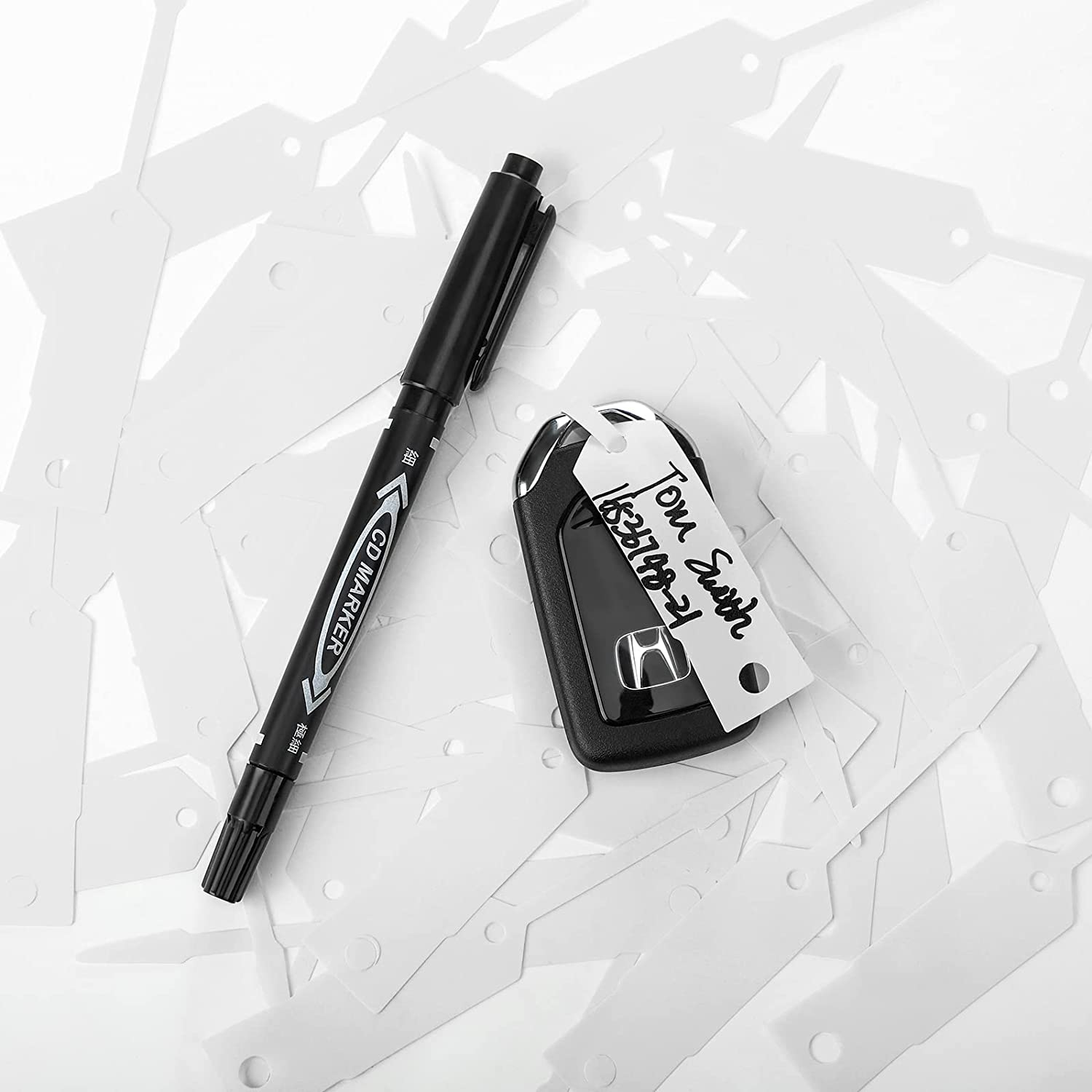 2000 Pieces Self Locking Arrow Key Tags Car Key Labels Self Lock Key ...