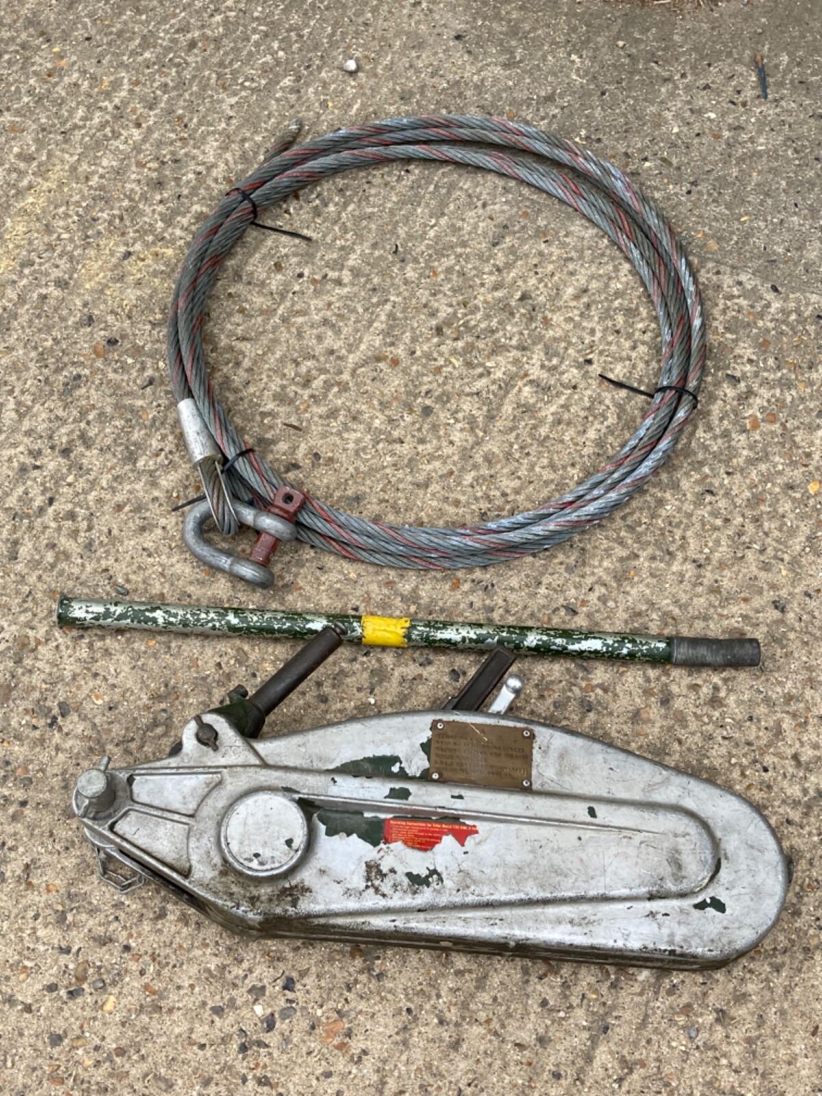 Tractel Tirfor T36 3000kg Winch Cable Wire Rope Turfor Grip Hoist ...