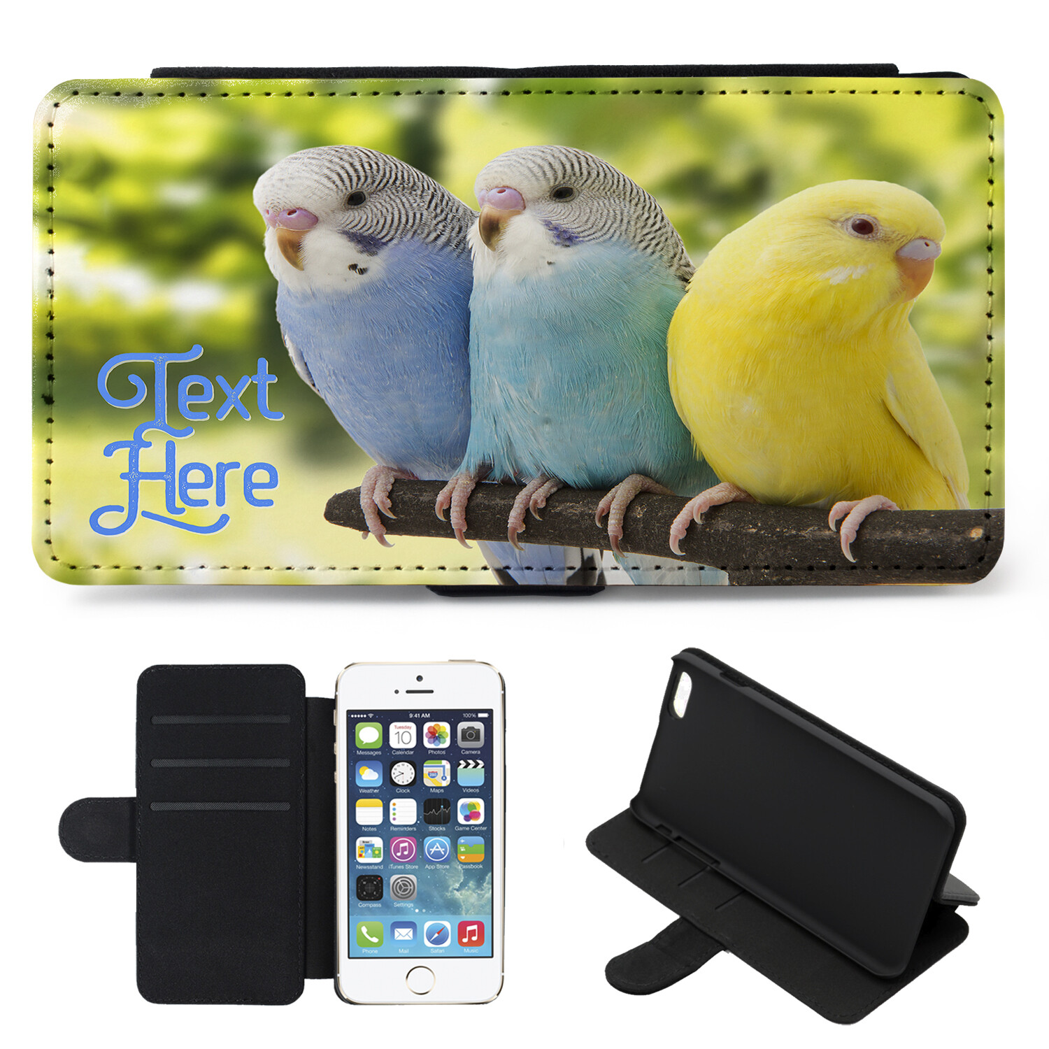 Personalised iPhone Case Bird Flip Phone Cover Birthday Gift Owl Budgie ...