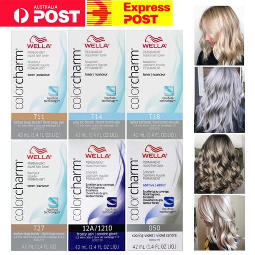 Wella Color Charm Permanent Liquid Toner 12A/1210/ T14 / T18 / T27 /050 ...