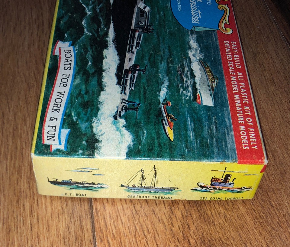 VTG Ideal Precision Miniatures PT Boat & Cabin Cruiser Plastic Model ...