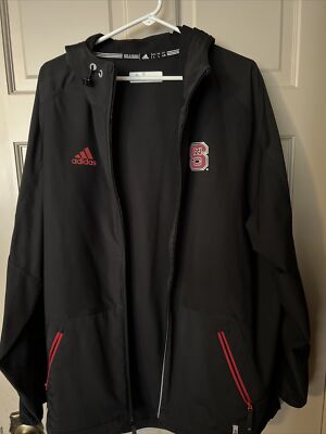NC State Wolfpack adidas Climalite Jacket Men's Black & Red Large Go ...