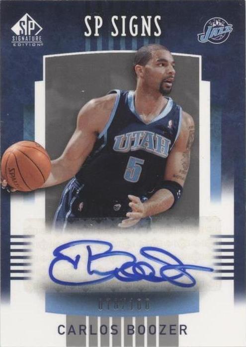 2004-05 SP Signature Edition - Sp Signs Carlos Boozer #SPS-BO /100 (AU ...