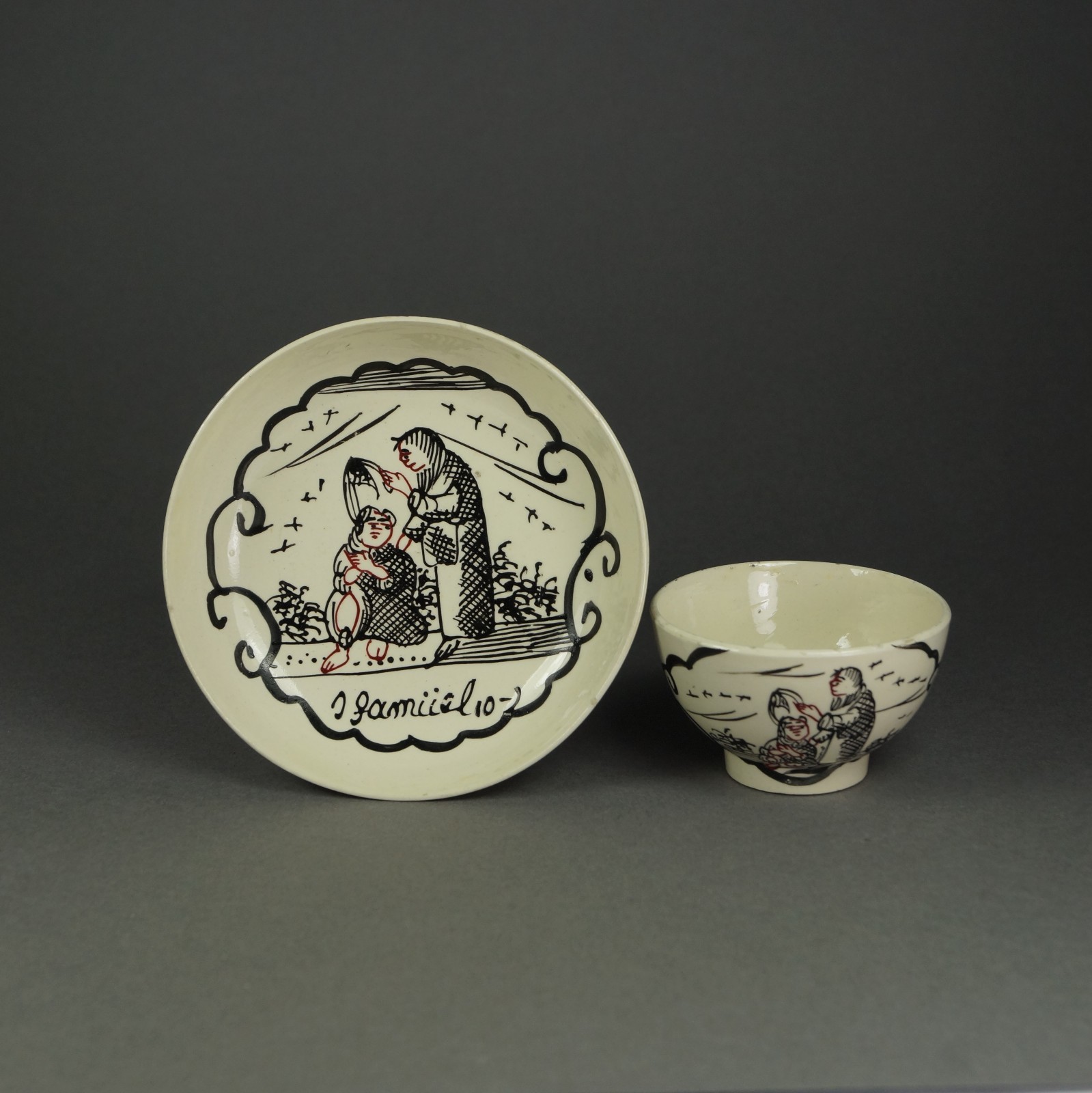 18th Century Creamware Toy Tea Bowl And Saucer Provenance Tom Walford C ...