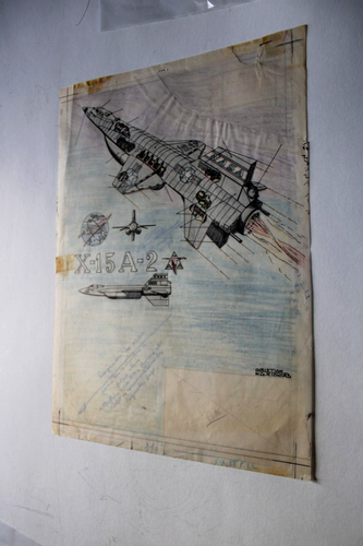 Dessin Original Christian TAVARD Fusée X15 NASA SPACE BD Coeurs ...