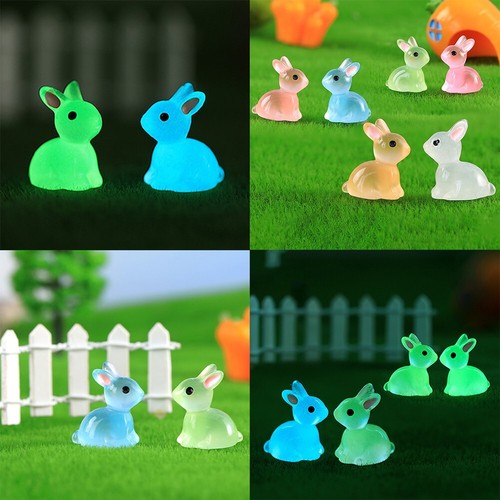 Vibrant Fluorescent Rabbits for Miniature Landscapes and Flower ...