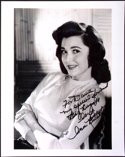 Anne Rutherford Actress Gone with the Wind Hand Signed Original B&W ...