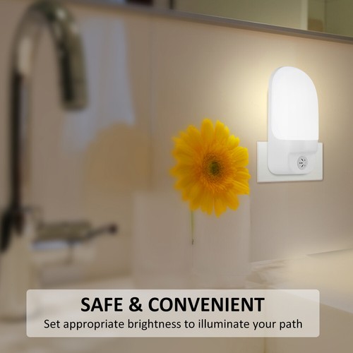 LED Safety Night Light Plug In Light Sensor Emergency Lamp Child Safety ...