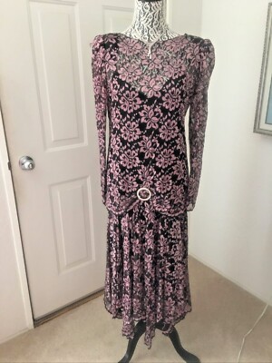 Vintage Pat Richards By Michael Maiello- Lace 2 Piece Dress - Size 10 | eBay