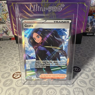 Geeta 218/197 Pokemon TCG: S&V Obsidian Flames Ultra Rare Full Art ...