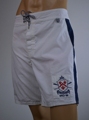 Ralph Lauren White Surf Board Swim Suit Trunks/PRL Rowing Club Pony NWT ...