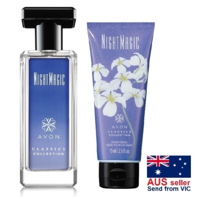 Avon Night Magic Set -Cologne Spray 50ml + Hand Cream 75ml- FREE ...