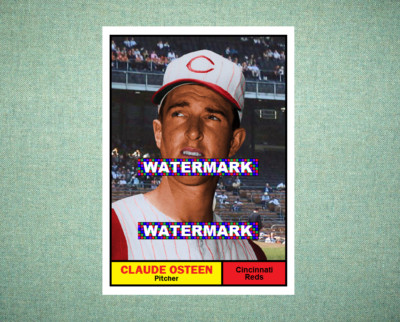 Claude Osteen Cincinnati Reds 1961 Style Custom Baseball Art Card | eBay