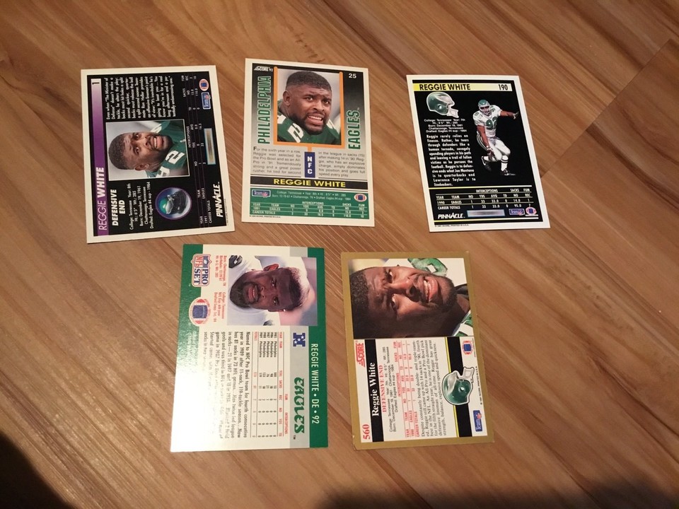Five Philadelphia Eagles Football Cards -- Reggie White | eBay