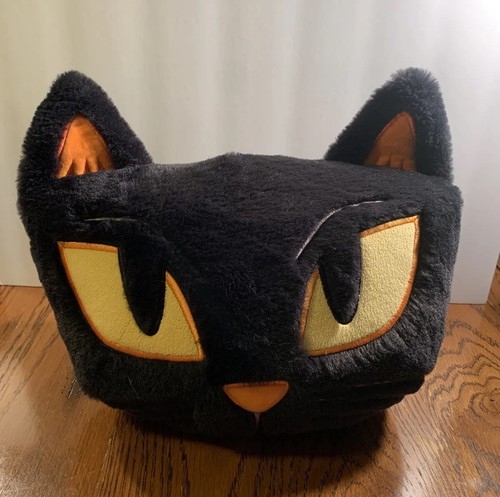 Adorable 2021 Hyde & Eek Target Black Cat Shaped Halloween Throw Pillow ...