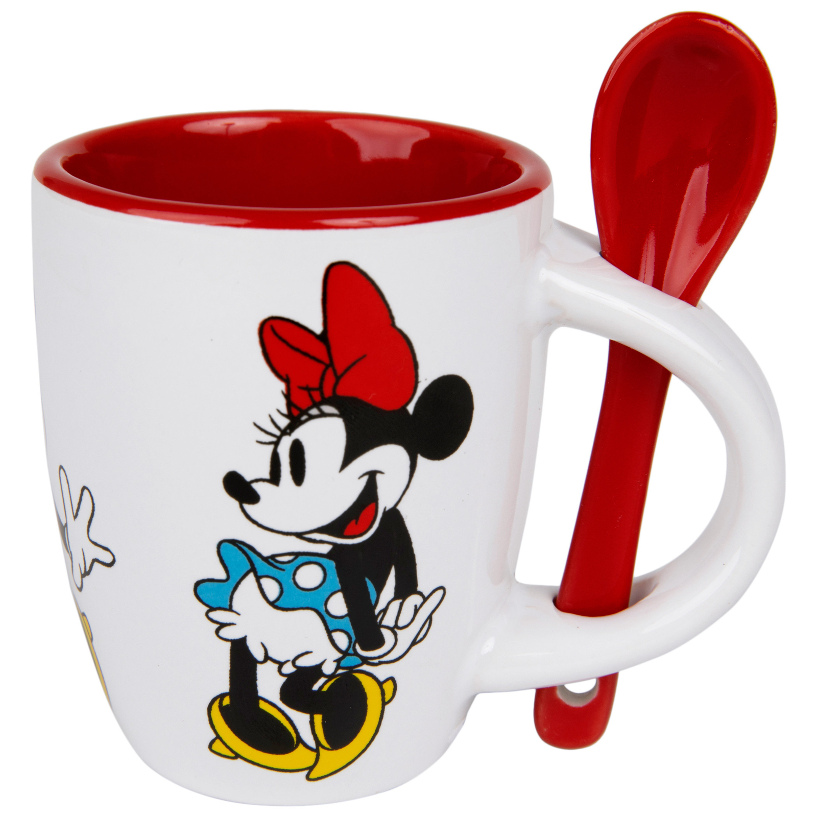 Disney Minnie Mouse Classic Poses Ceramic Espresso Mug with Spoon Black ...