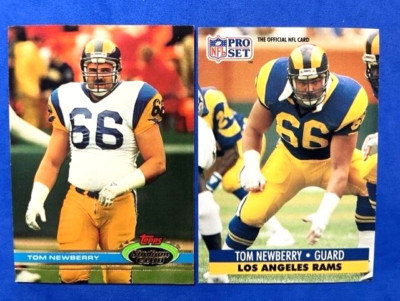 NFL - Tom Newberry 1991 Topps Stadium Club & 1991 Pro Set Football ...